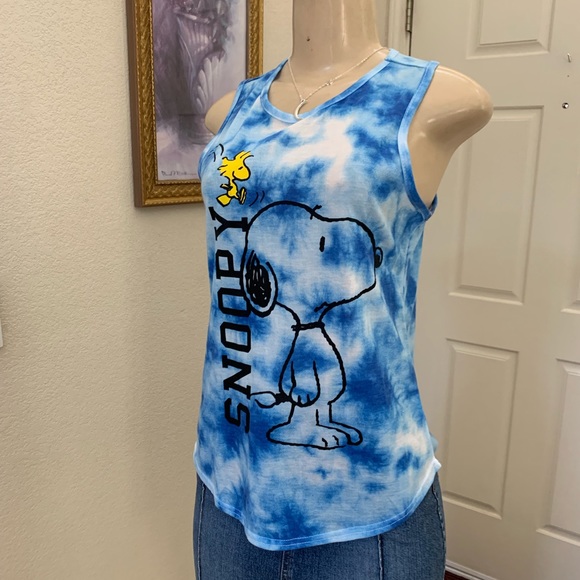 Peanuts | Tops | Peanuts Snoopy Tie Dye Look Sleeveless Tank | Poshmark
